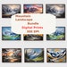 Mountain Landscape Painting Bundle, Country Landscape, Digital Download ...