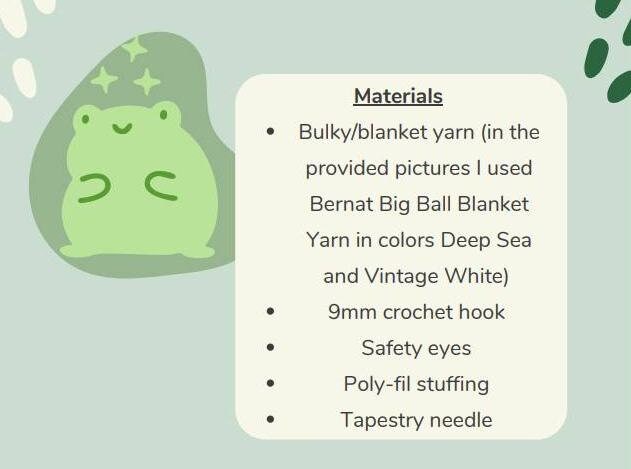 Chunky Frog Crochet Pattern **PDF ONLY** - Etsy