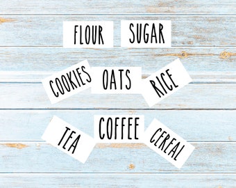 Rae Dunn Inspired Decals, Canister Labels, Canister Decals, Pantry ...
