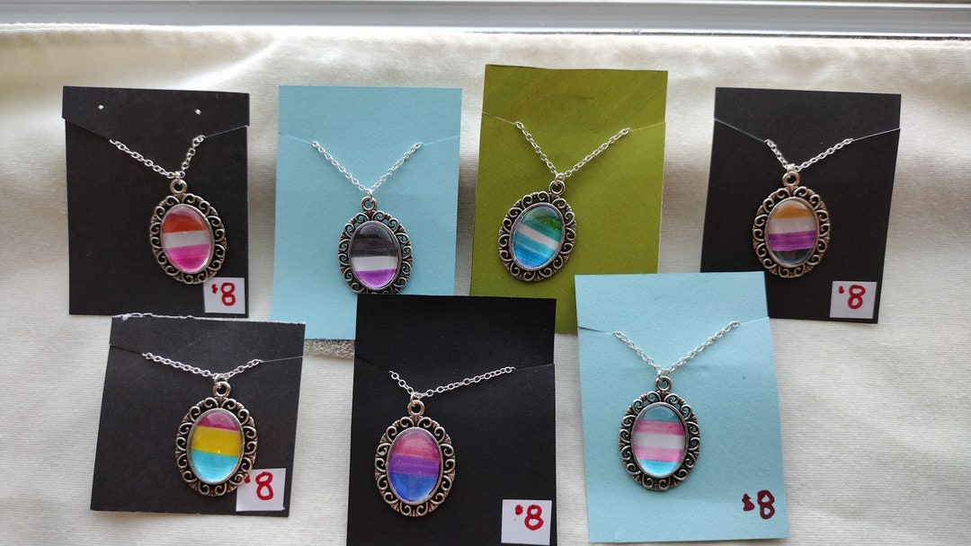 Pride Flag Pendant Necklaces - Etsy