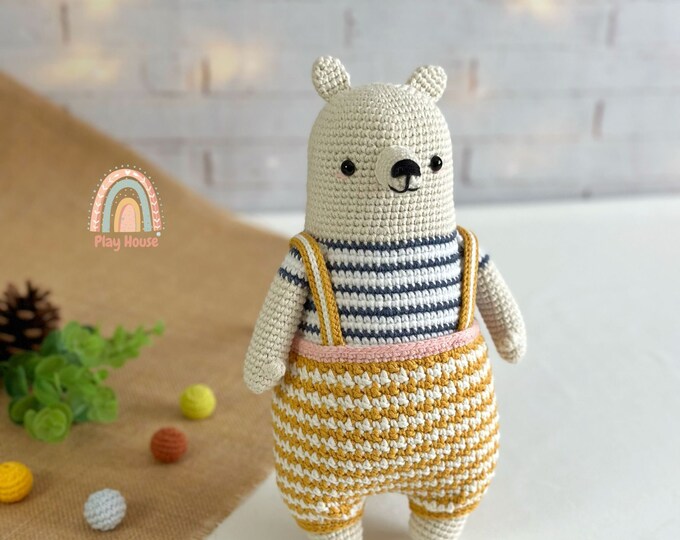 Polar Bear Crochet Toy, Horacio Polar Bear, Pica Pau Design, Handmade ...