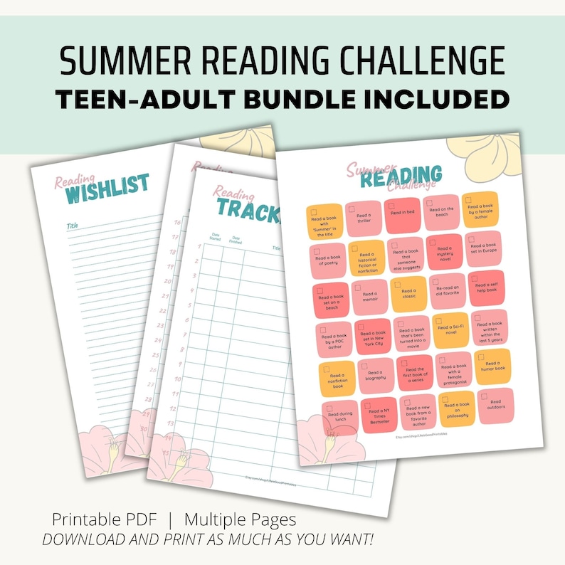 Summer Reading Challenge - Kids and Adults Bundle! Summer Reading ...