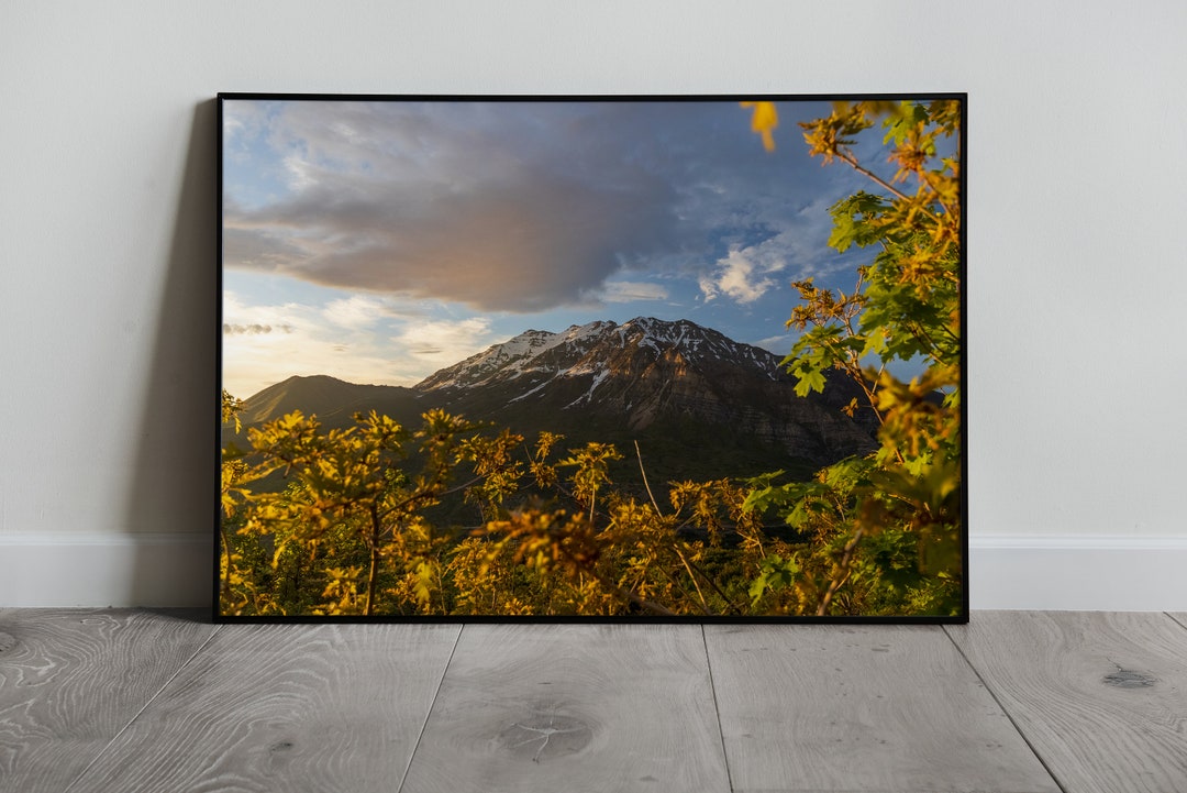 Spring Overlooking Mount Timpanogos, Utah Landscape, Digital Print ...