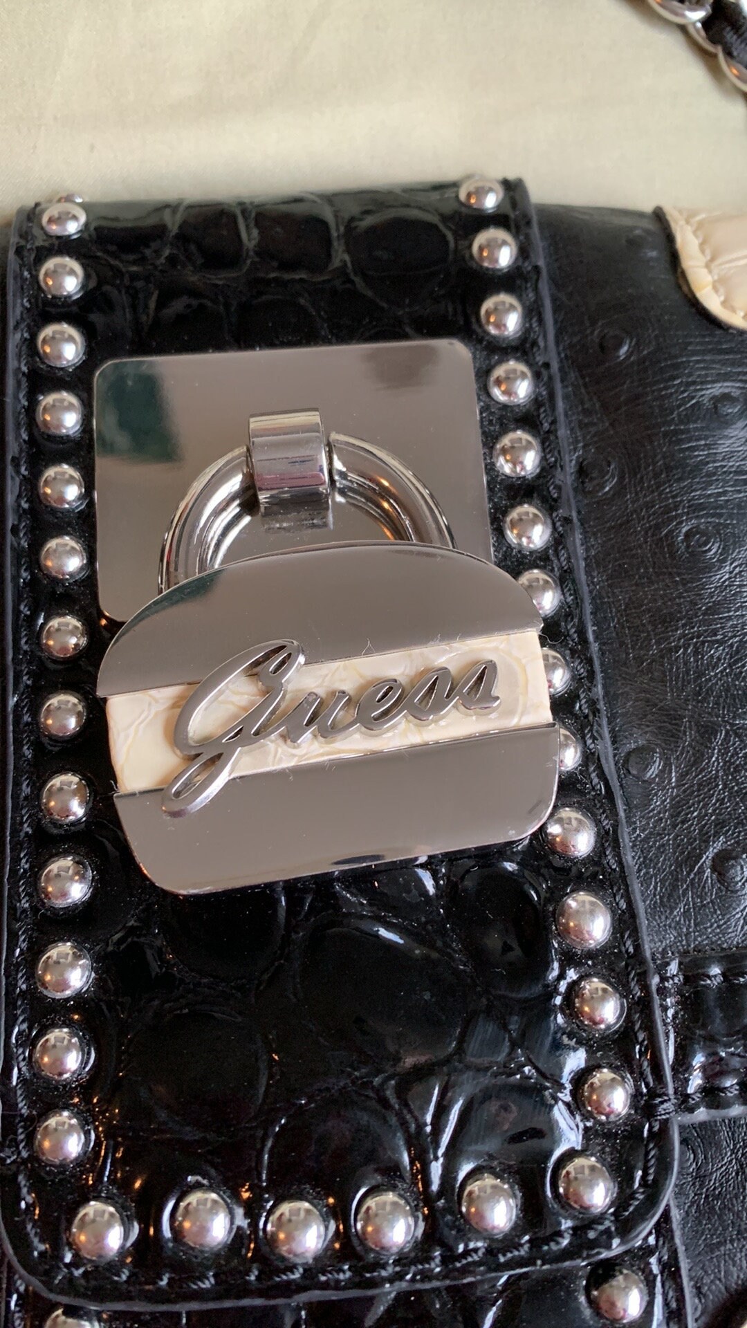 Rare Y2K Vintage Guess Lock Charm Shoulder Bag - Etsy