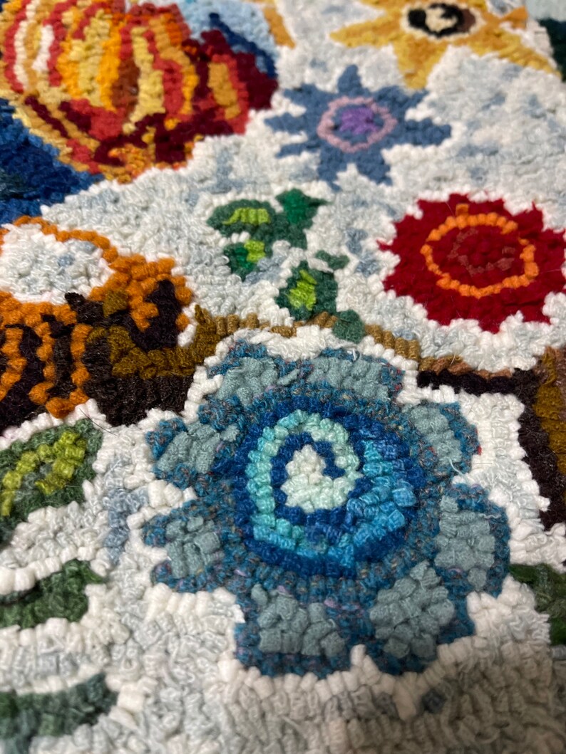 Primitive Hooked Rug, Rooster Decor, Tapestry, Wall Hanging, Rooster ...