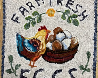 Primitive Hand Hooked Rugs - Etsy