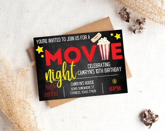 Watch Party Invite Instant Download Movie Night TV Show Night Season ...