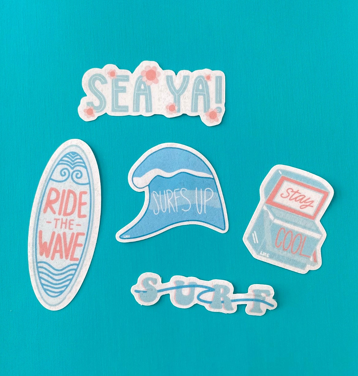 Surf Inspired Sticker Pack - Etsy