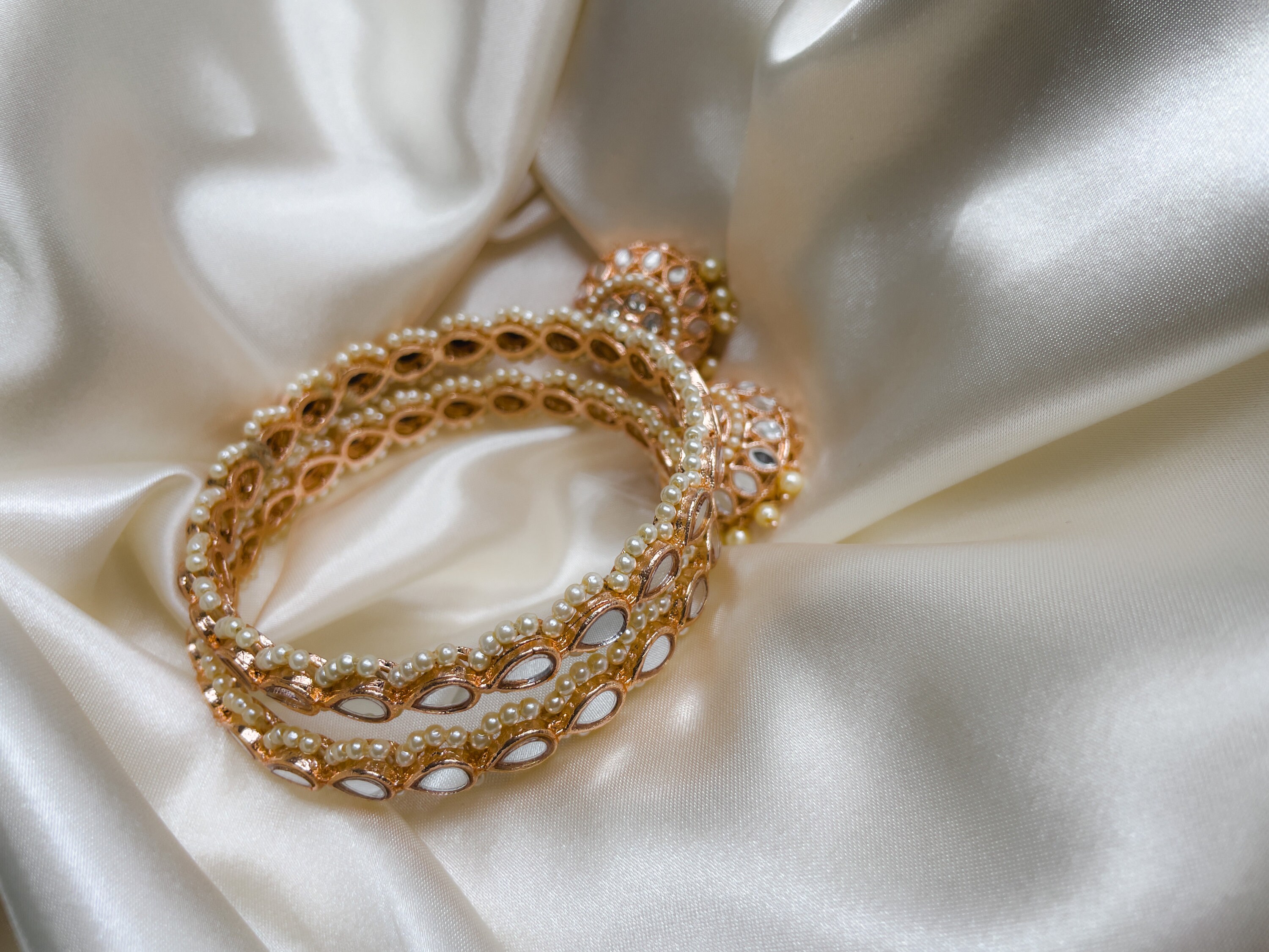 Mirror Kadas/ Indian Bangles/indian Kada/ Gold Kada/ Kundan Kada ...