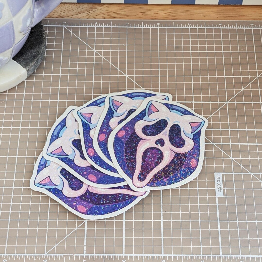 Kitty Ghostface Sticker - Etsy