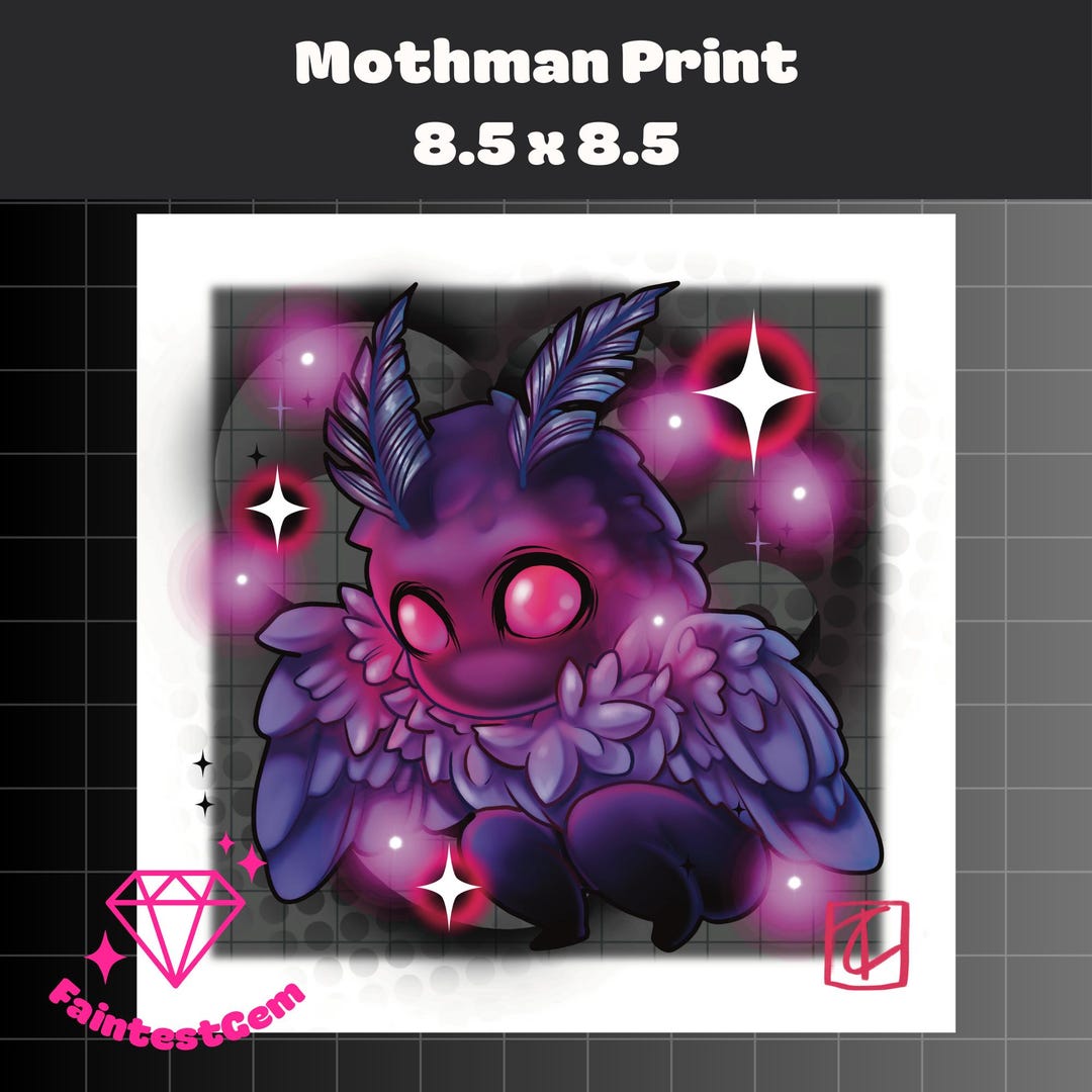 Mothman Square Print - Etsy