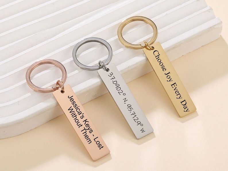 Engraved Keychain - Engravable Keychain - Custom Keychain ...