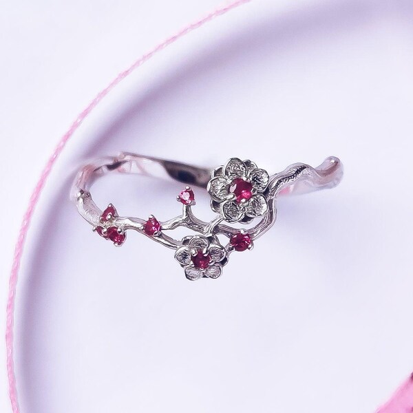 Cherry Blossom Ring - Etsy