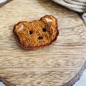 9pcs/set Teddy Bear Hair Clips, Fall Color Baby Hair Clips, Knitted ...