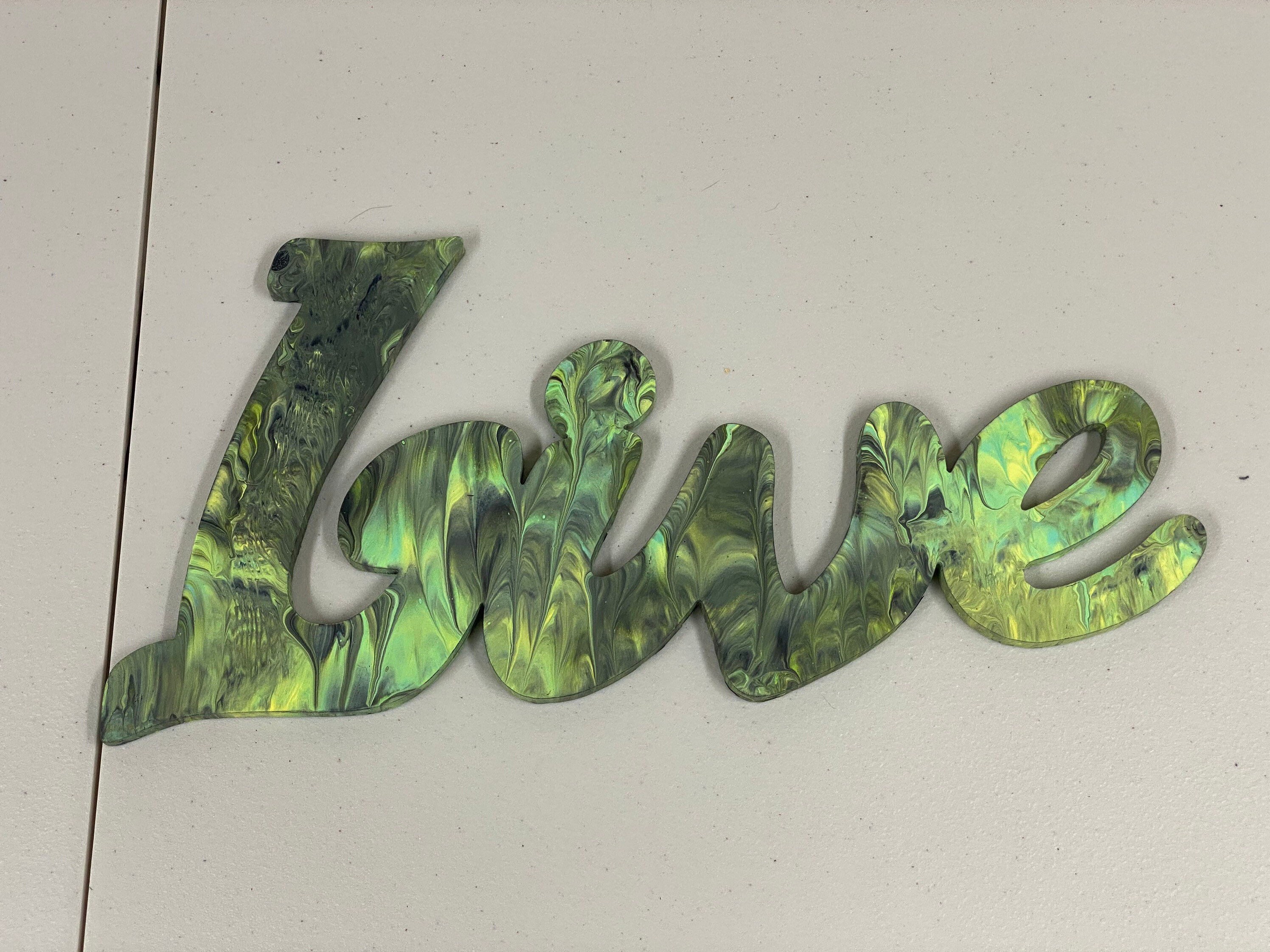 Love Laugh Love Acrylic Pouring Signs. - Etsy