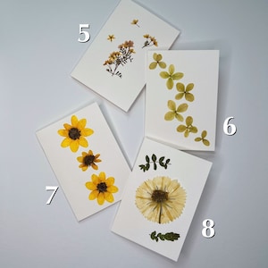 Botanical Card - Pressed Flowers - Real Flowers, Dried - Handmade ...