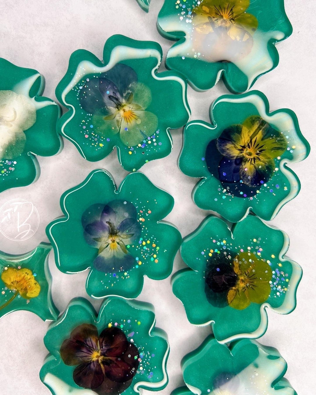 Pressed Flowers Resin Magnetic Fridge Magnet Refrigerator Magnet ...