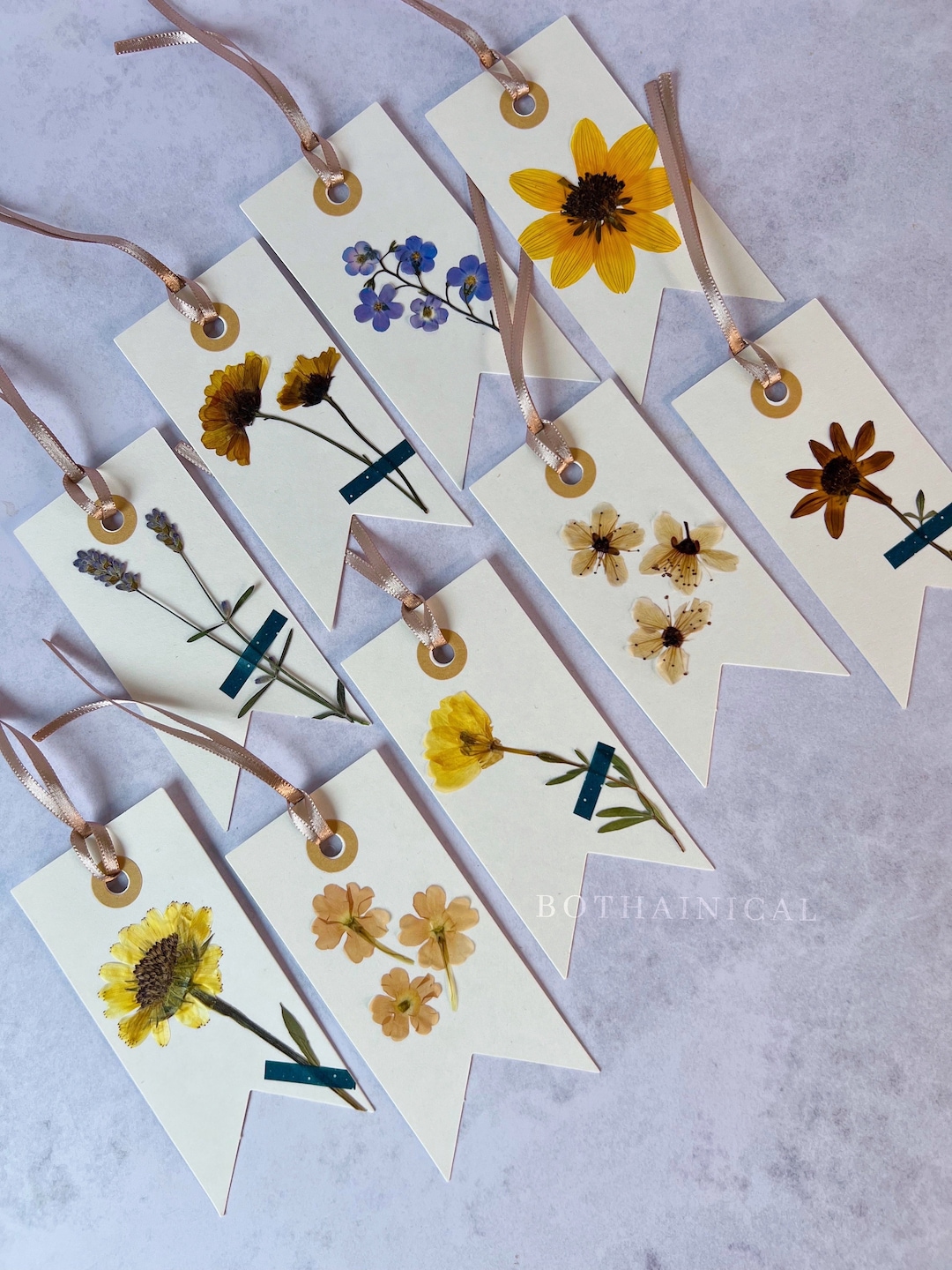 Real Pressed Flowers Gift Tag Gift Wrapping, Label, Paper Tags, Labels ...