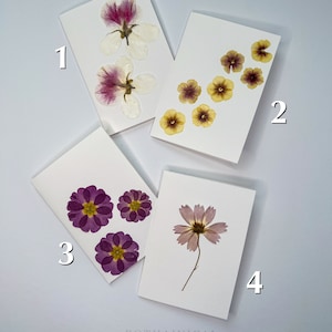 Botanical Card - Pressed Flowers - Real Flowers, Dried - Handmade ...