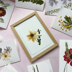 Botanical Card - Pressed Flowers - Real Flowers, Dried - Handmade ...