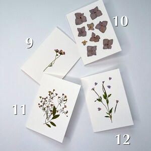 Botanical Card - Pressed Flowers - Real Flowers, Dried - Handmade ...