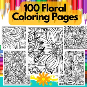 Spring Coloring Page - Etsy Canada