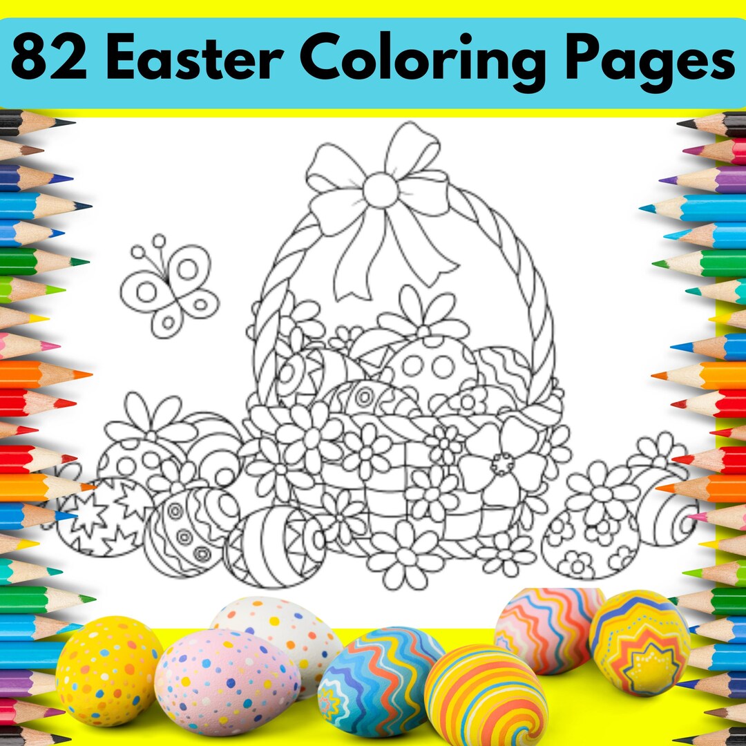 EASTER Coloring Book WITH 2 Covers | 82 Coloring Pages | Classroom ...