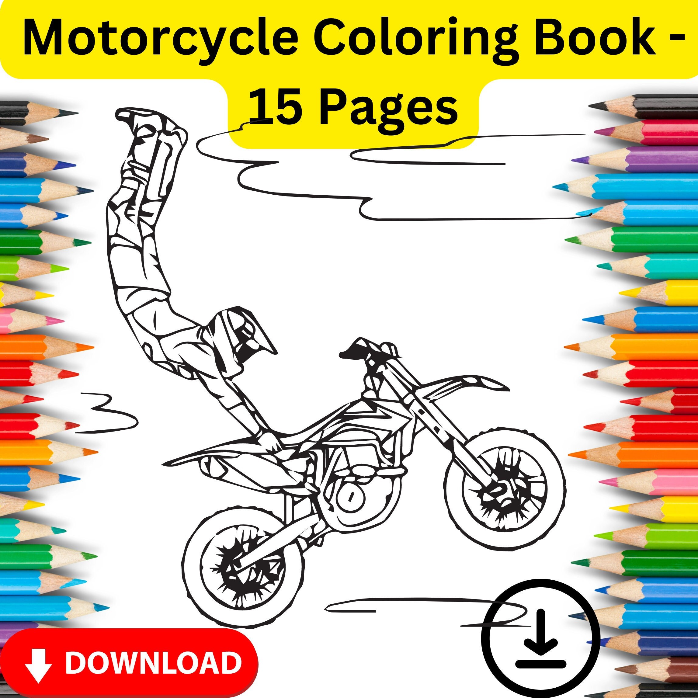 Motorcycle Coloring Page