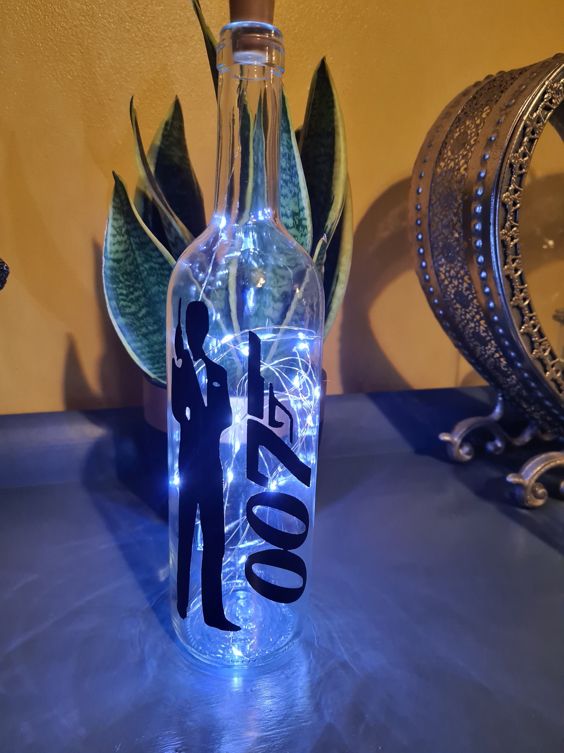 James Bond 007 Design Decorative Light up Bottle, LED Lights, Movie ...