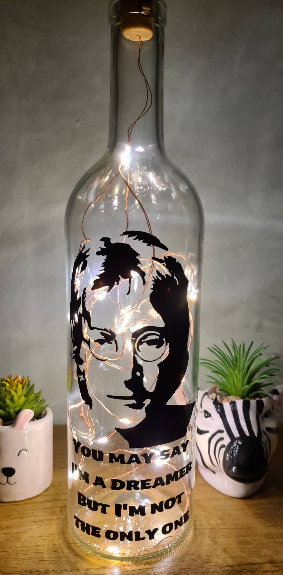 John Lenon LED Light up Bottle Decorative Bottle With LED - Etsy