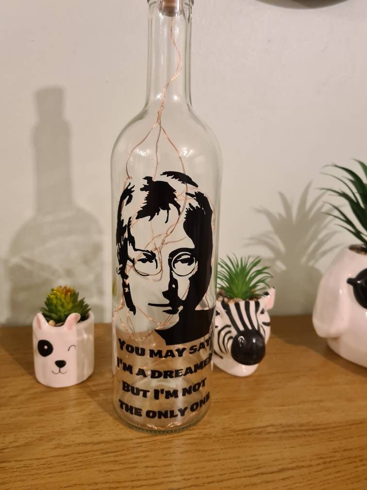 John Lenon LED Light up Bottle Decorative Bottle With LED - Etsy