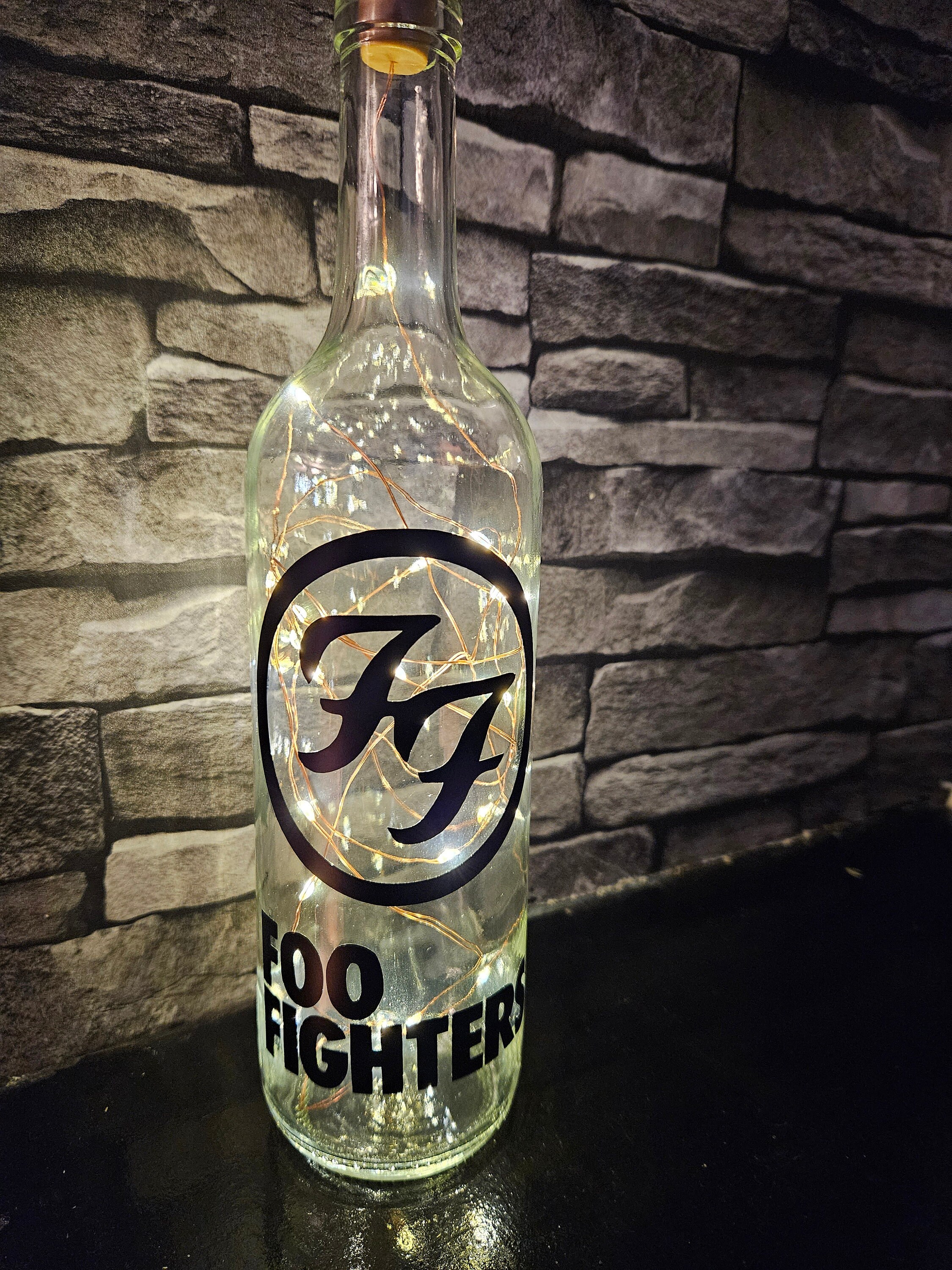Foo Fighters Inspired Design Decorative LED Light up Bottle, Unique ...