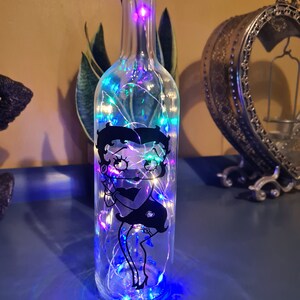 Betty Boop LED Light up Bottle Lamp, Decorative Night Light, Home Decor ...