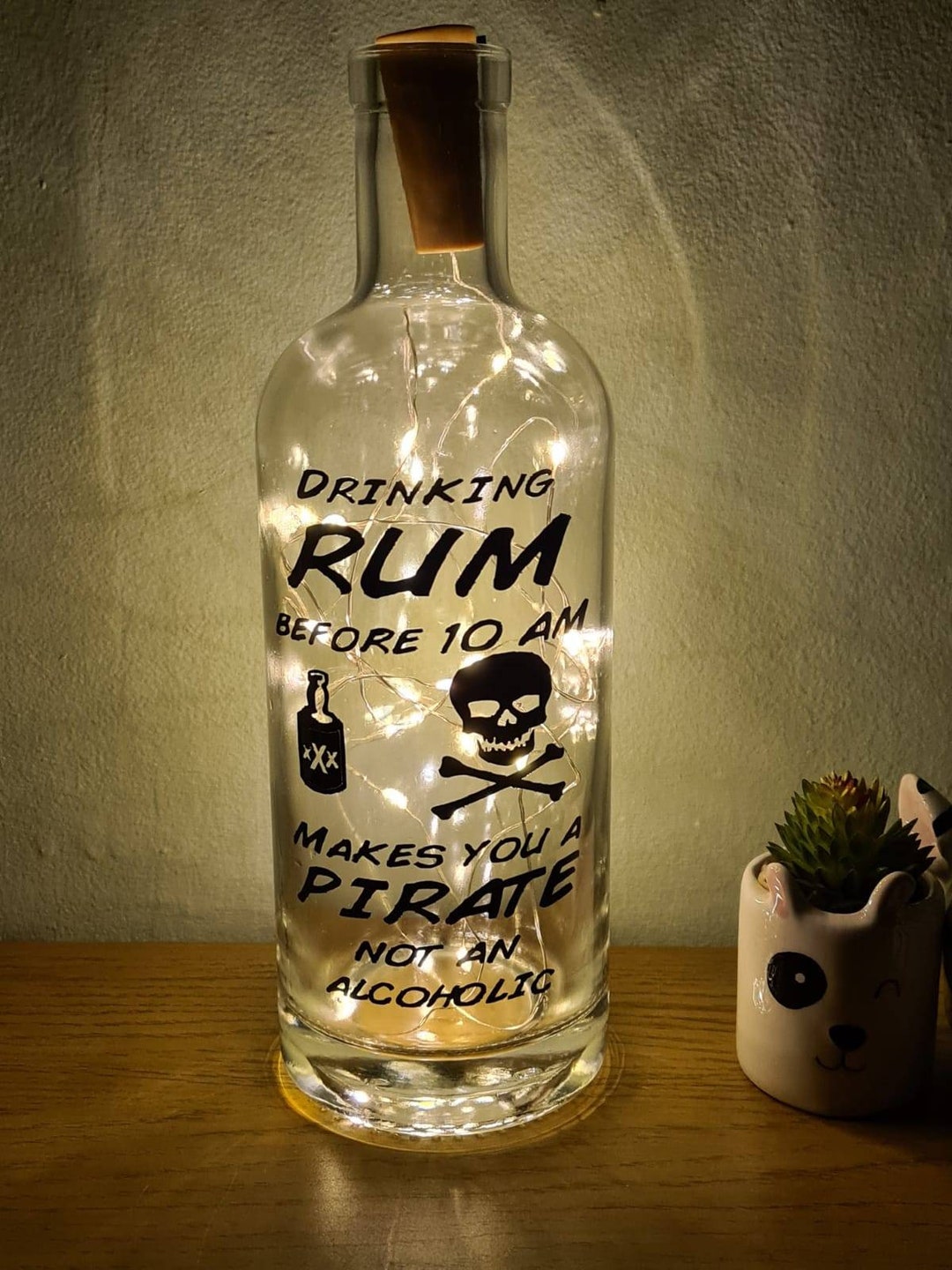 Drinking Rum Before 10am Light up Bottle. Rum Inspired Gift - Etsy