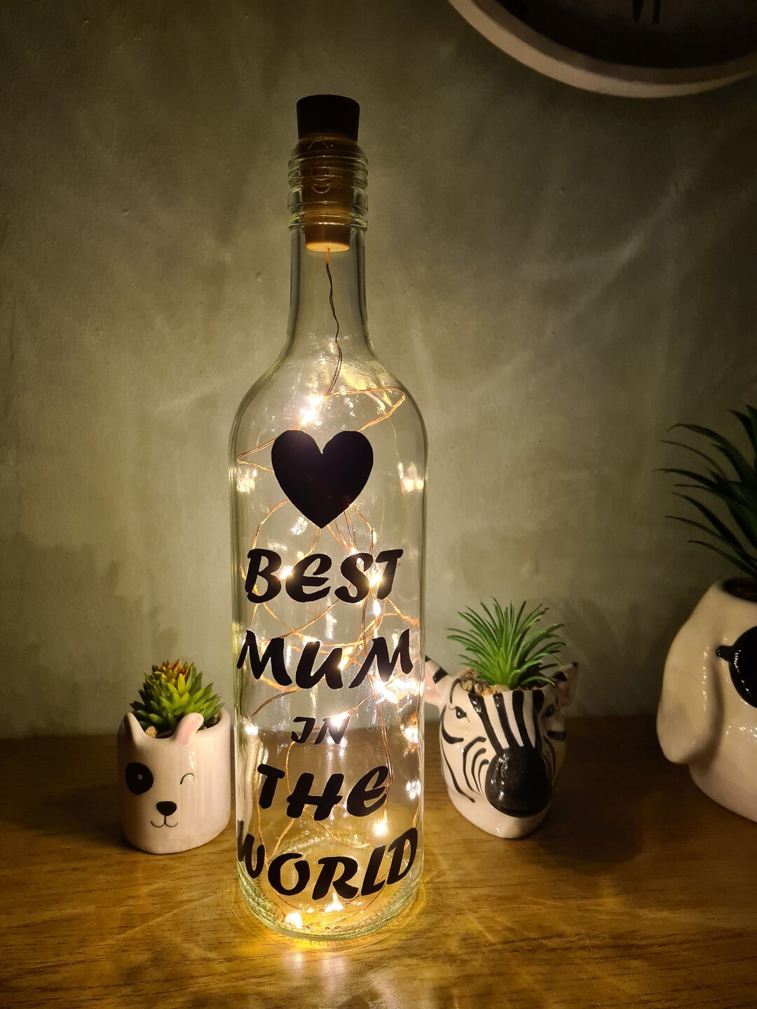 Best Mum in the World LED Light up Bottle Lamp Decorative - Etsy
