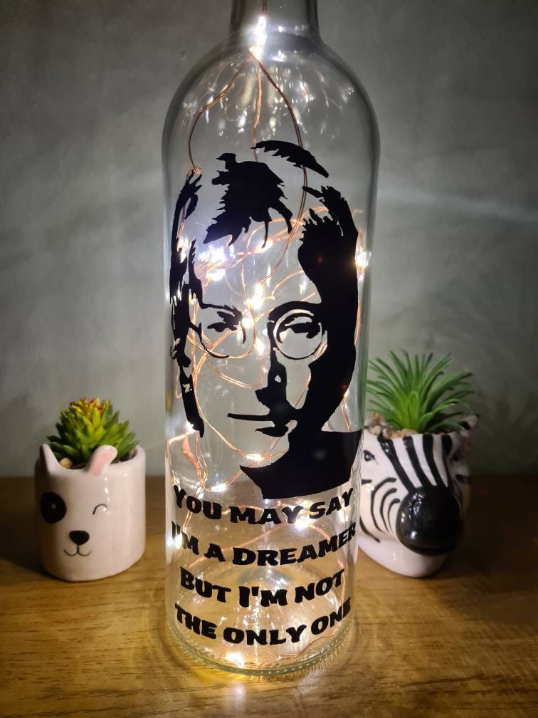John Lenon LED Light up Bottle Decorative Bottle With LED - Etsy