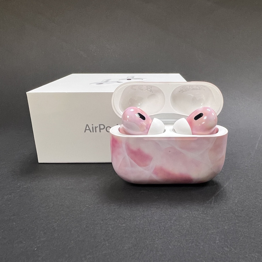 Pink Painted Airpods Pro 2 Original Apple Custom - Etsy