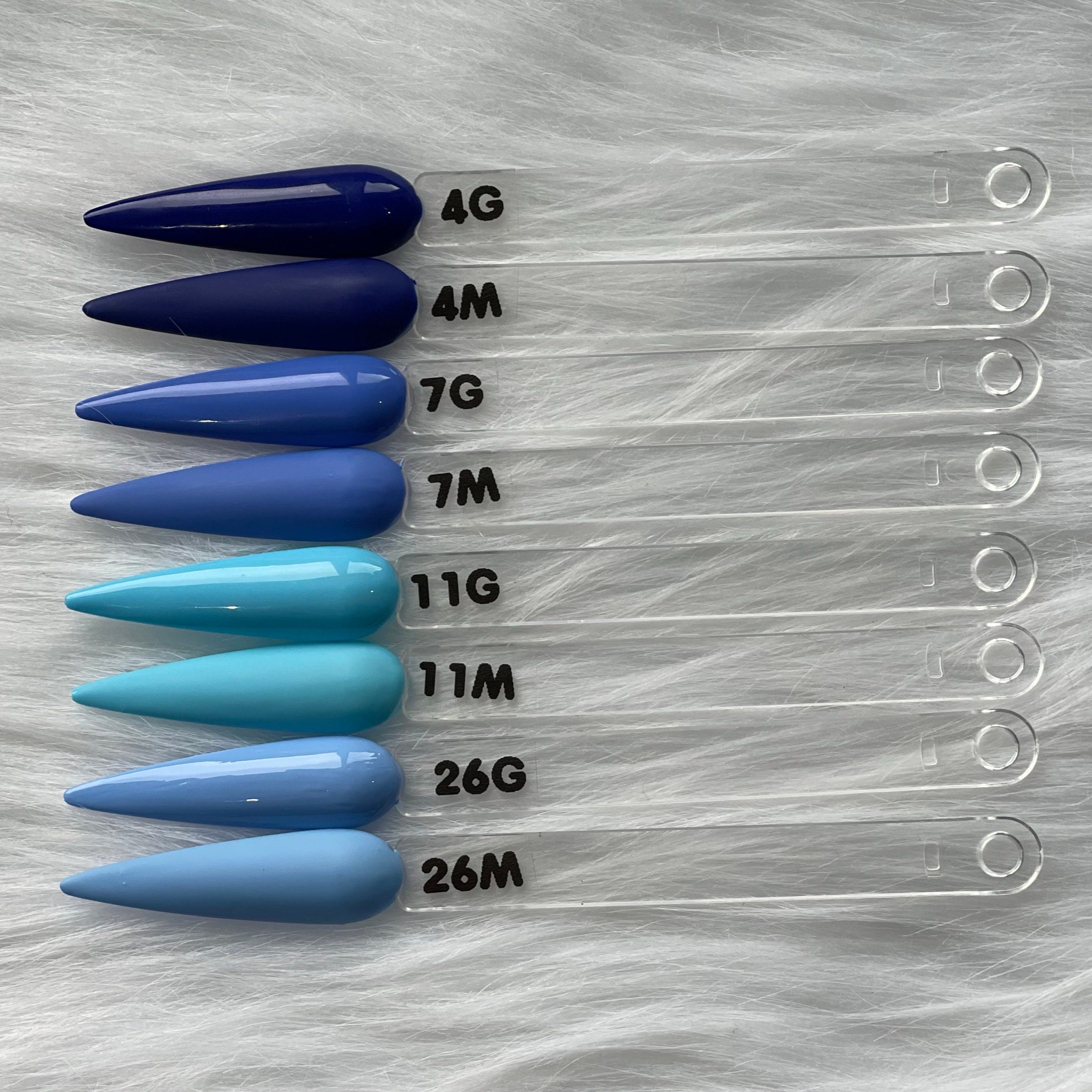 Press on Nails Monocolor Blues - Etsy México