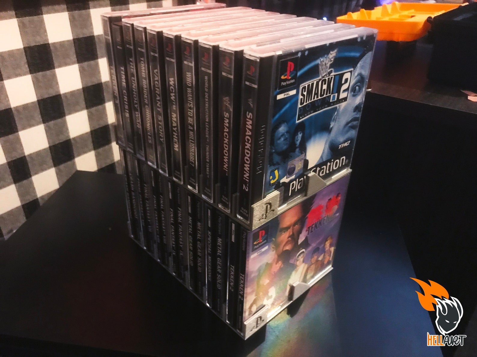 Silver Sony PSX Double Disc Stacker Game Stand for 7 Games (3d Printed ...