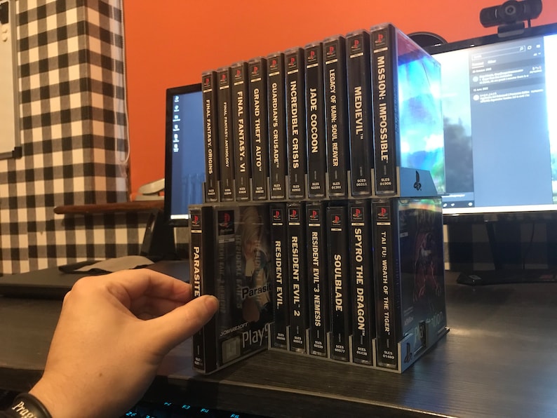 Silver Sony PSX Stacker Game Stand for 10 Games 3d Printed, Stand Only ...