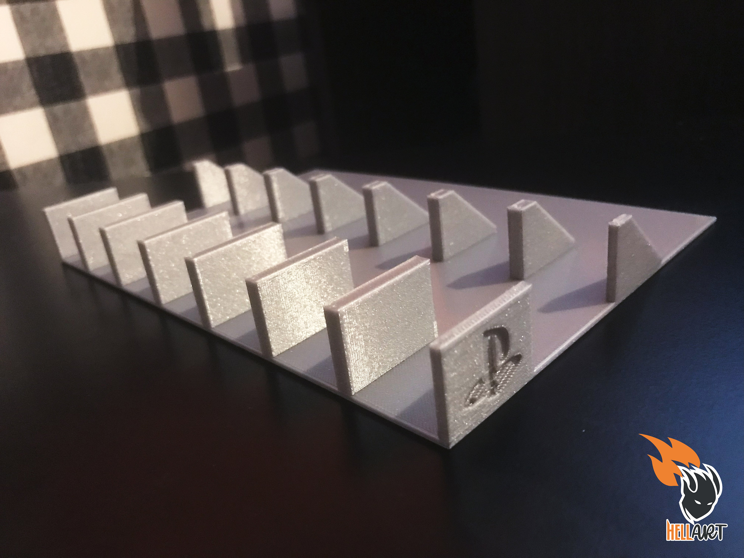 Silver Sony PSX Double Disc Stacker Game Stand for 7 Games (3d Printed ...