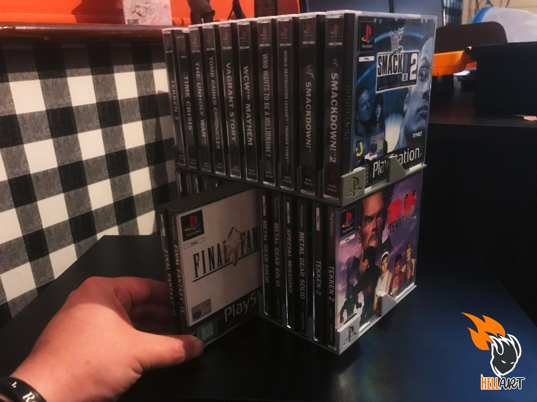 Silver Sony PSX Double Disc Stacker Game Stand for 7 Games (3d Printed ...