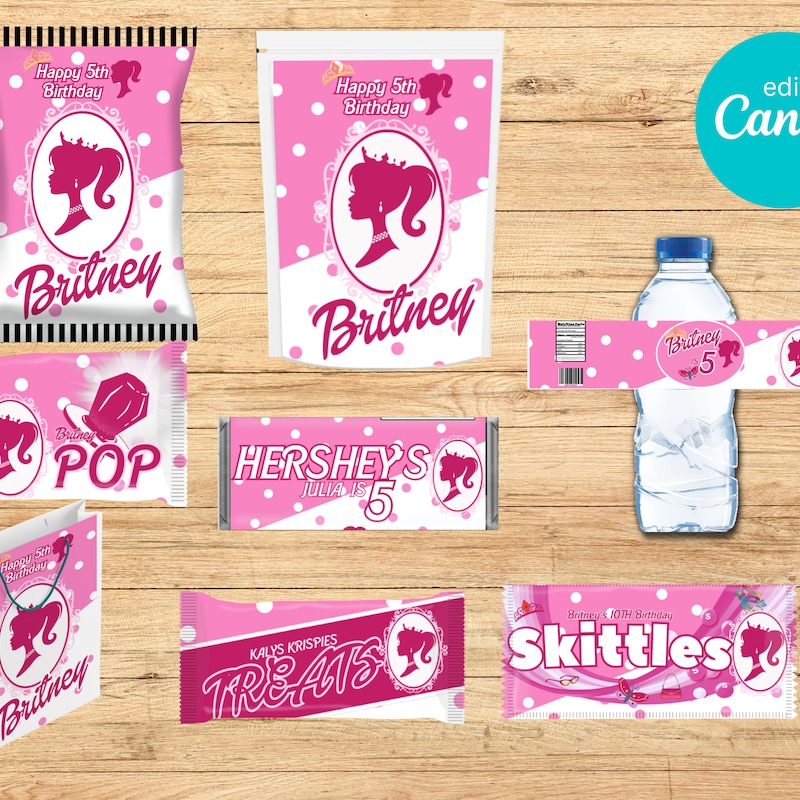 Barbie Chip Bags - Etsy