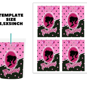 Personalized Princess Party Pack, Favor Bag, Water Bottle Label ...