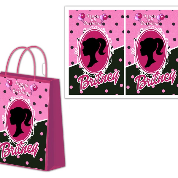 Barbie Printable Party Bag Design - Etsy