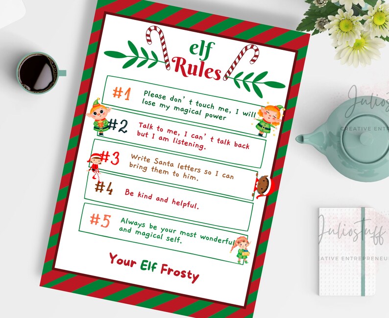 Editable 9 Elf Letter Activity BUNDLE Pack With Canva Instan Download ...
