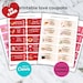 Love Coupon Book |printable Coupon Book, Valentine's Day Gift, Last ...