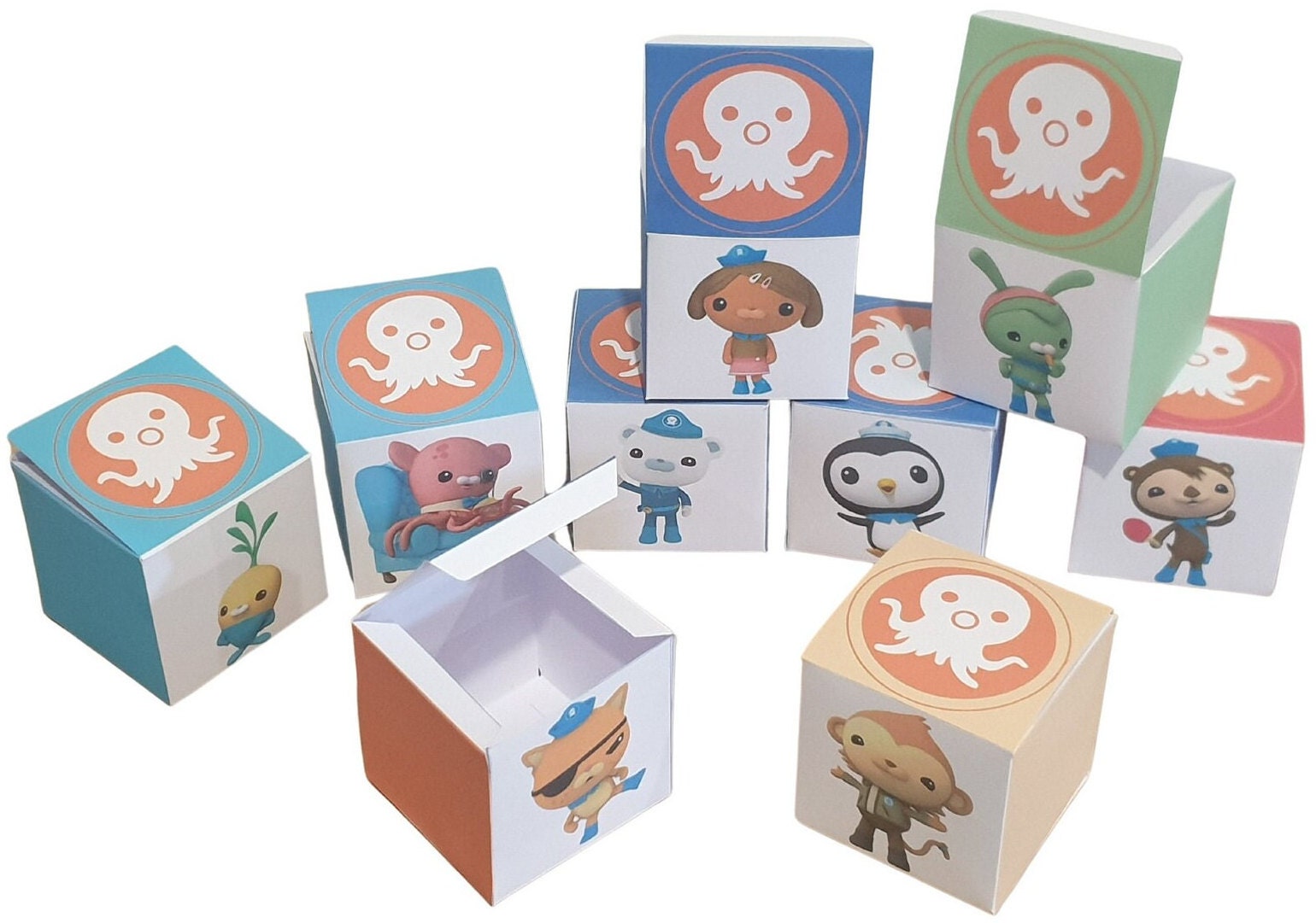 Octonauts Birthday Party Treat/lolly Boxes 9 DIY Printables 65mm X 65mm ...