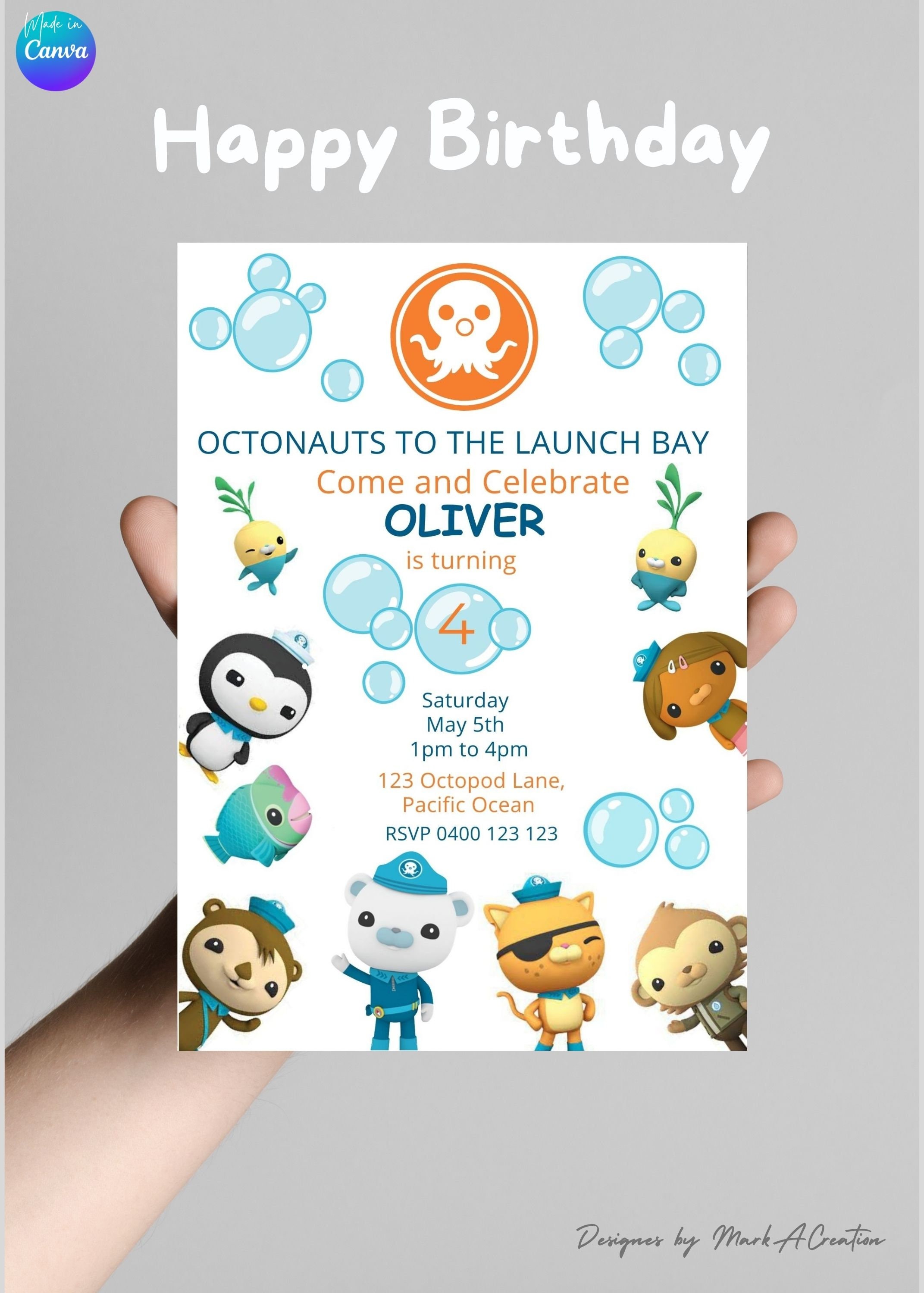 Octonauts Birthday Invite - Etsy