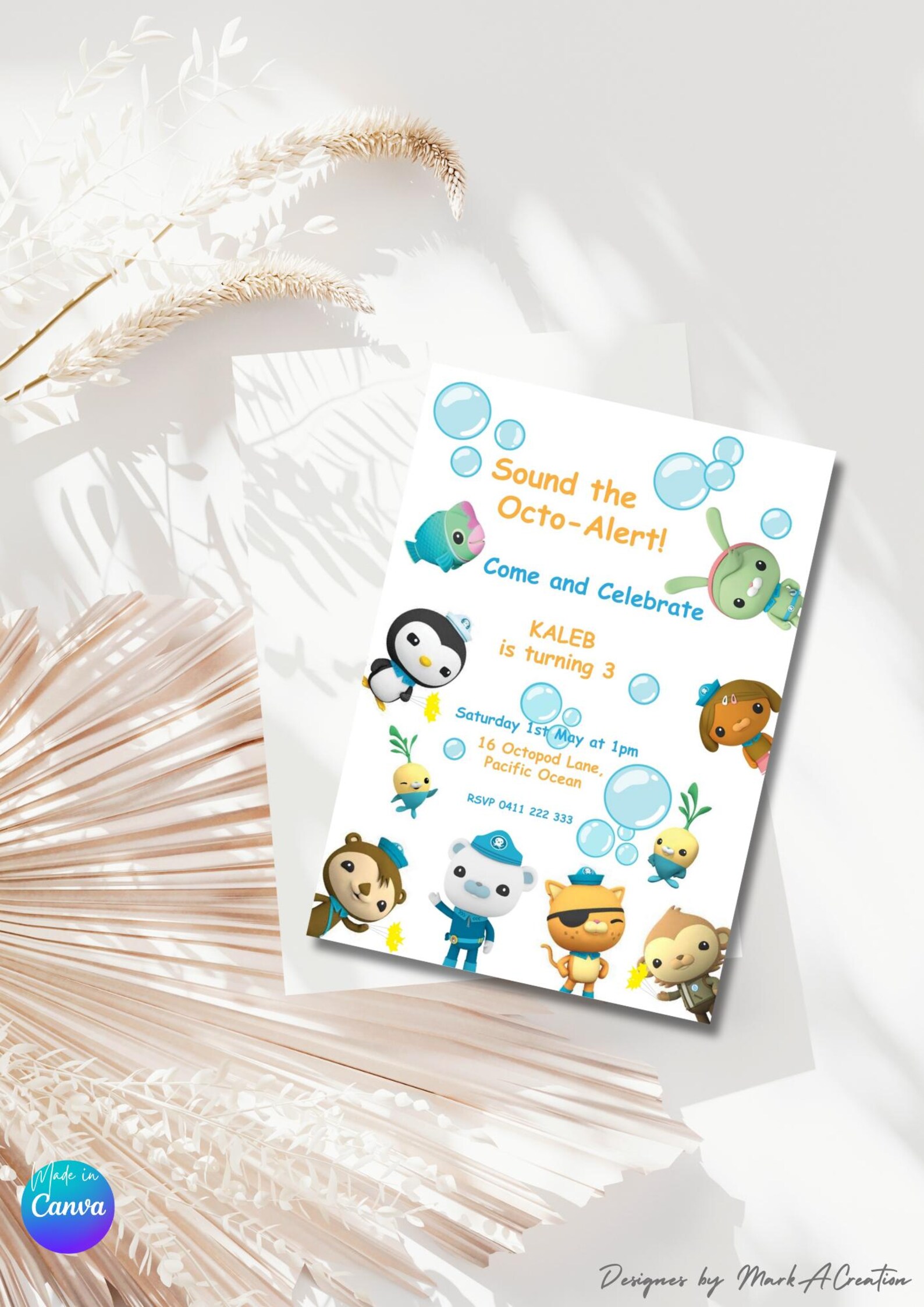 Octonauts Birthday Invite: Underwater Adventure Party Printable DIY ...